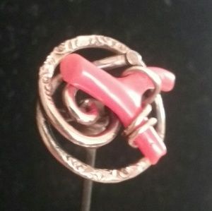 Other | Antique Natural Red Coral Hatstick Pin | Poshmark